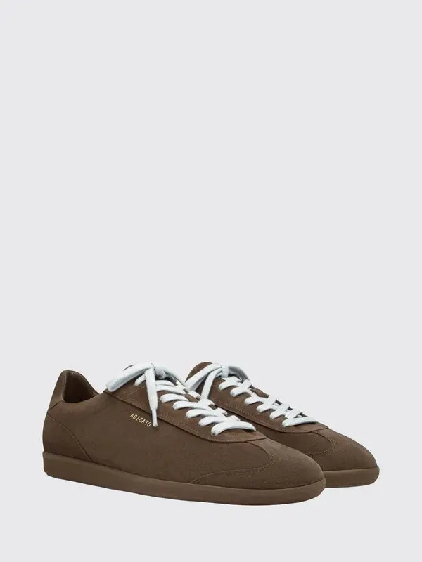 Axel Arigato Low Top Suede Calfskin Sneakers With Laminated Logo