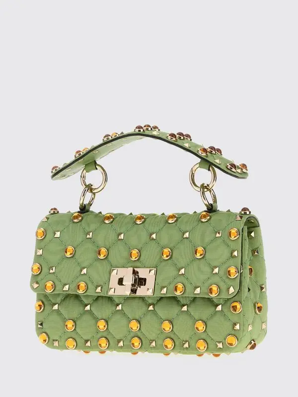 Valentino Garavani Rockstud Quilted Twill Mini Bag With Studs