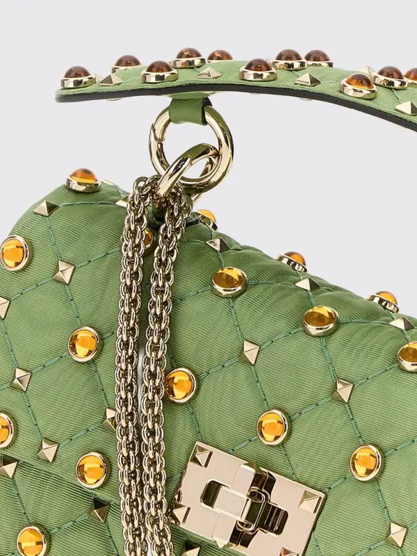 Valentino Garavani Rockstud Quilted Twill Mini Bag With Studs