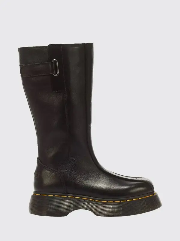 Dr. Martens Buzz Hi Leather Platform Boots With Side Zip Closure