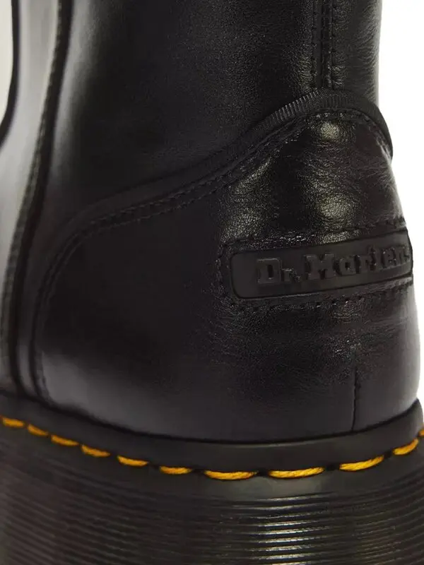 Dr. Martens Buzz Hi Leather Platform Boots With Side Zip Closure