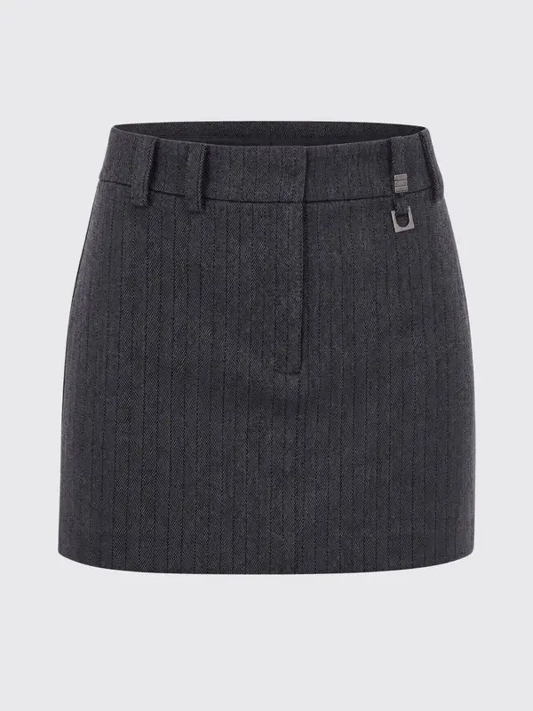 Patrizia Pepe Viscose Blend Chevron Pattern Pencil Miniskirt