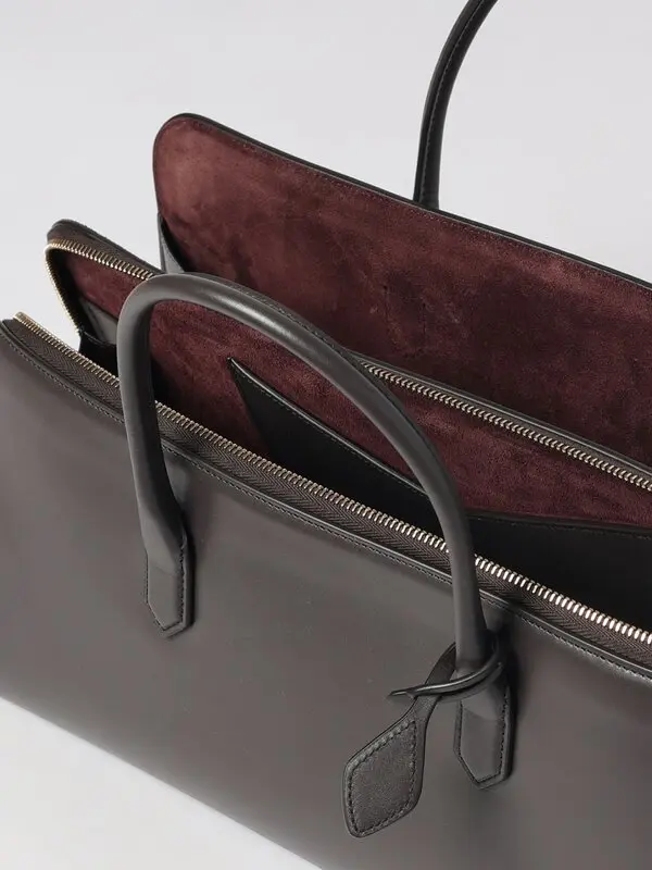 Alaïa Delta Medium Calfskin Leather Handbag With Logo Charm - Brown