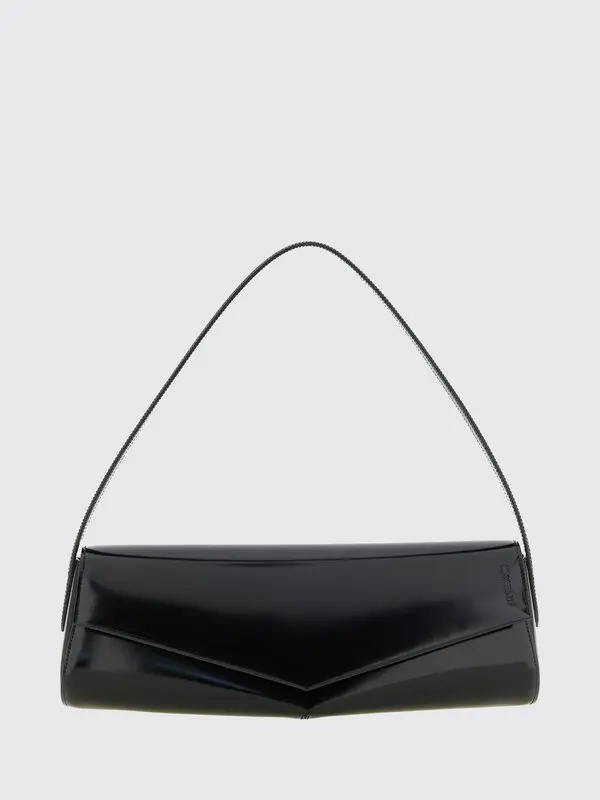 JIL SANDER Kante Brushed Calfskin Shoulder Bag With Flat Handle - Black