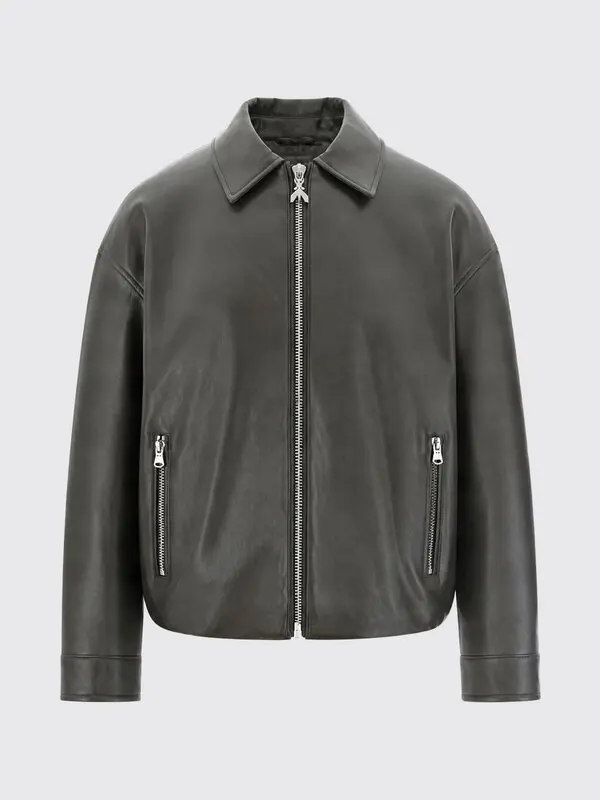 Patrizia Pepe Faux Leather Shirt-style Jacket With Zip Closure