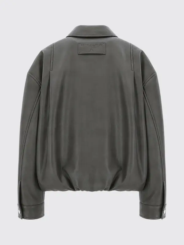 Patrizia Pepe Faux Leather Shirt-style Jacket With Zip Closure