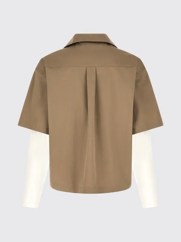 Balenciaga Double-layer Relaxed Fit Cotton Shirt With Abstract Print