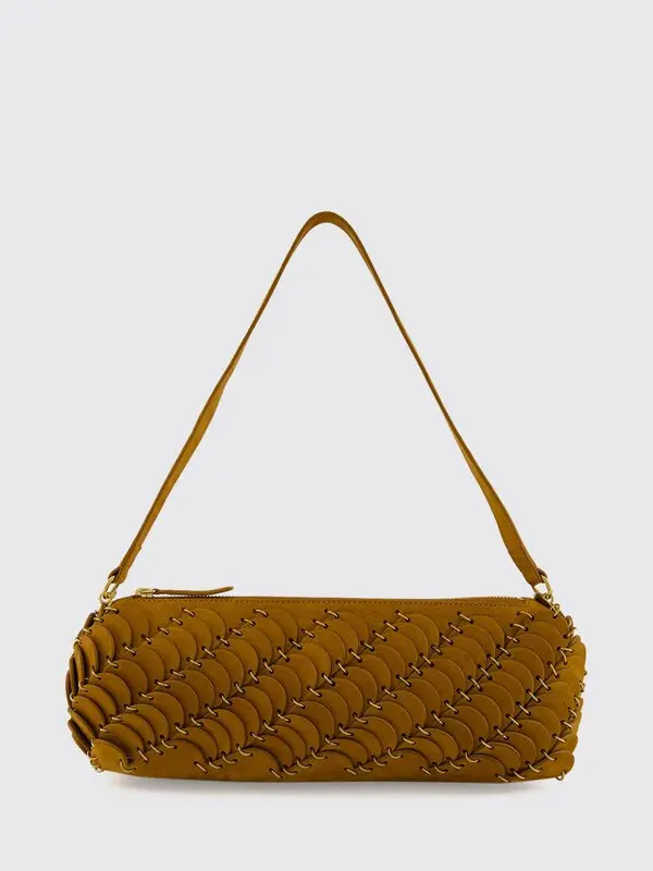 Rabanne Paco Cylindrical Leather And Brass Shoulder Bag With Ring