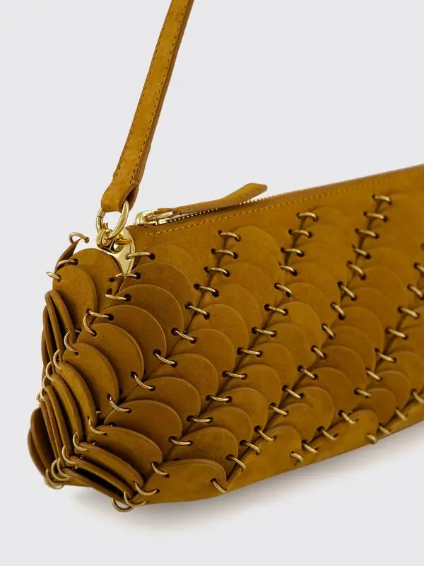 Rabanne Paco Cylindrical Leather And Brass Shoulder Bag With Ring