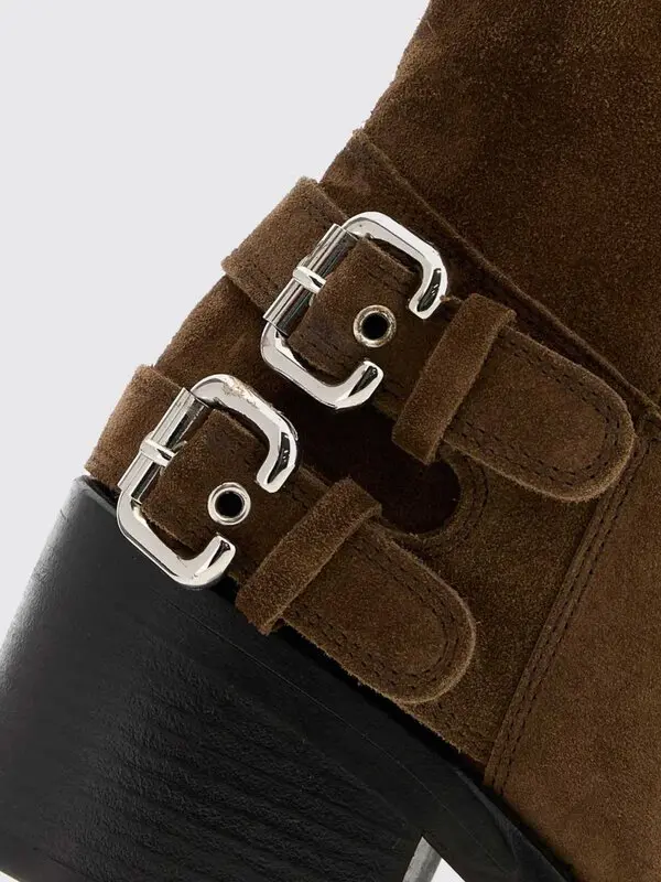 Chloé Dakota Knee-high Suede Calfskin Biker Boots