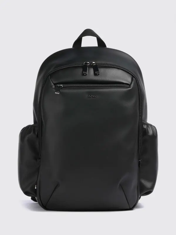BOSS Jace Backpack In Recycled Synthetic Leather With Adjustable Straps