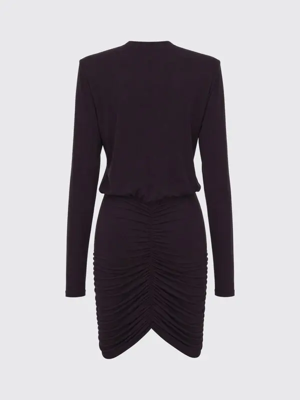 Andamane Draped Jersey Long-sleeve Sheath Minidress