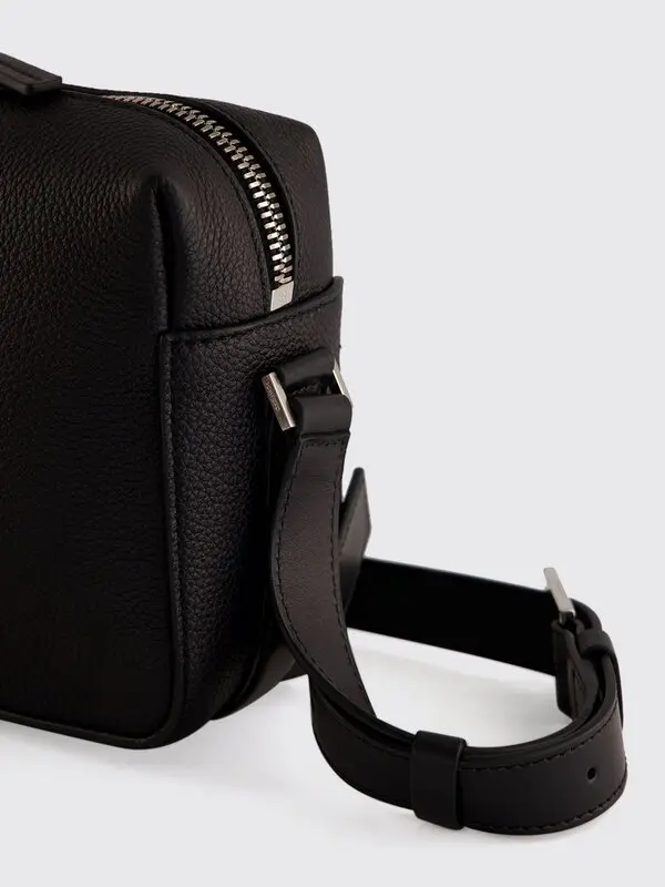 TOM FORD Calfskin Messenger Bag With Adjustable Strap And Logo