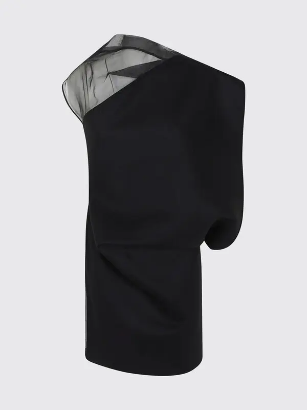 Sportmax One-shoulder Asymmetric Wool Sheath Mini Dress