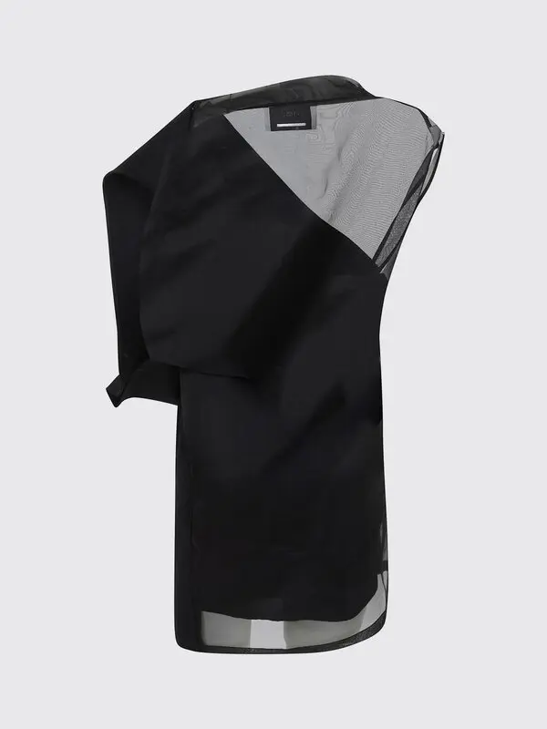 Sportmax One-shoulder Asymmetric Wool Sheath Mini Dress