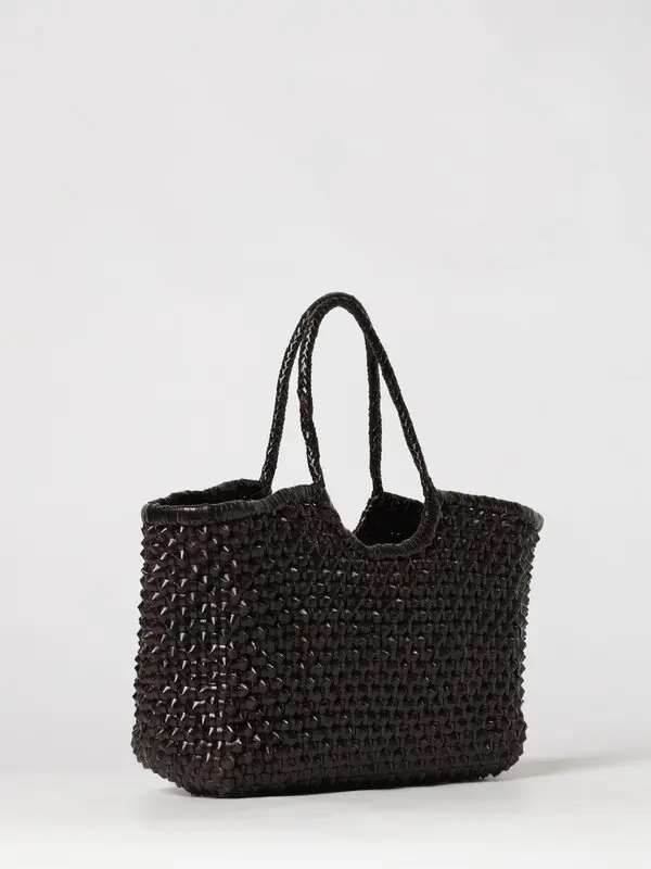 Dragon Diffusion Large Nantucket Tote Bag In Hand-woven Buffalo Leather - Burnt