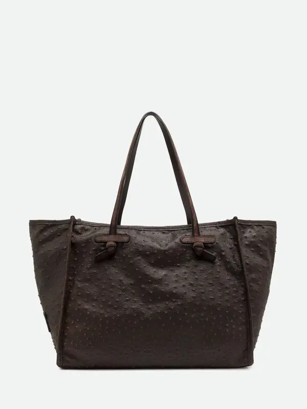 GIANNI CHIARINI Marcella Embossed Calfskin Leather Shoulder Bag With Logo