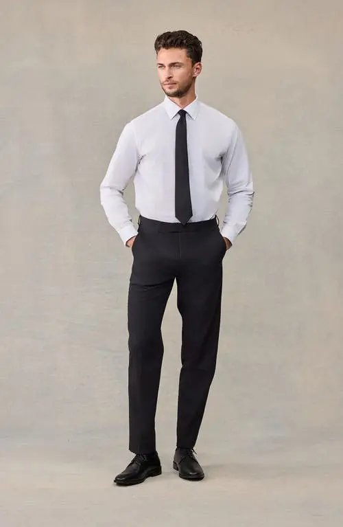 THE BLACK TUX Essential Classic Fit Suit Pants - Black