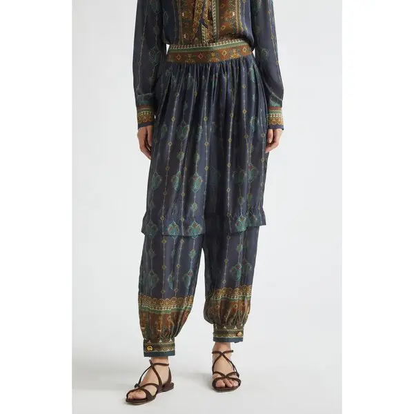 Zimmermann Ascent Print Silk Harem Pants