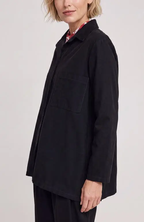 LUUKAA Adele Velvet Button Shirt