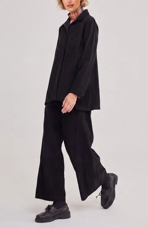 LUUKAA Adele Velvet Button Shirt