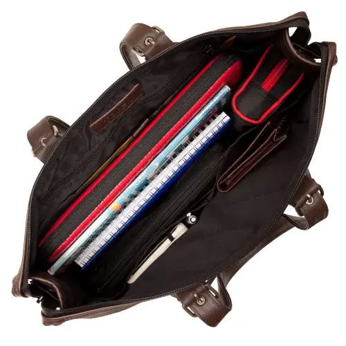 TOKEN Waxed Canvas Work Tote - Dark Brown