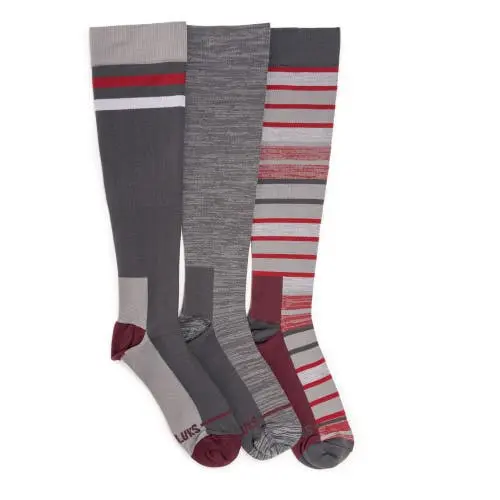MUK LUKS 3 Pair Pack Compression Knee-high Nylon Socks