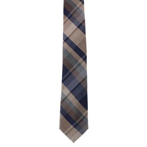 Trafalgar Rolando Stately Plaid Wool Blend Business Necktie - Multiple