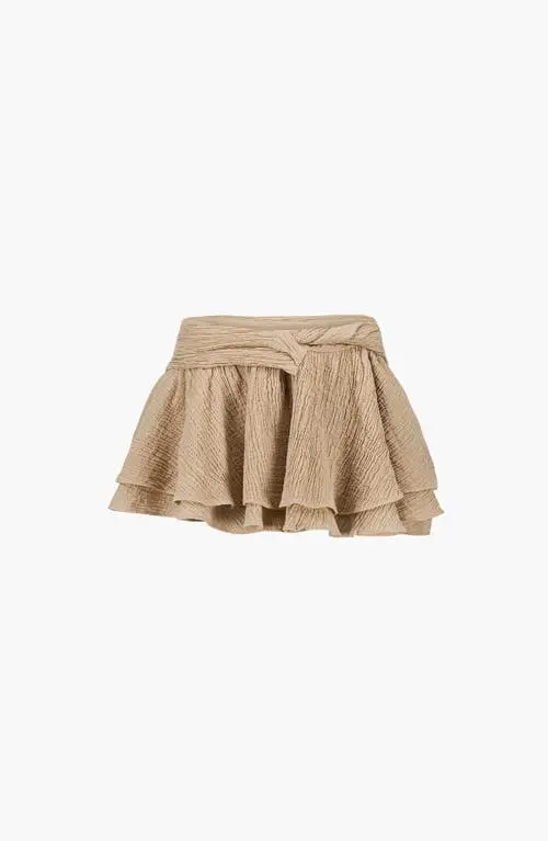 SAEMDI Sahara Asymmetric Mini Skirt