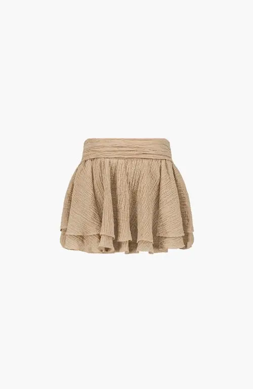 SAEMDI Sahara Asymmetric Mini Skirt