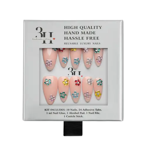 3H NAILS Nashvillemedium Almond Press-on Nails