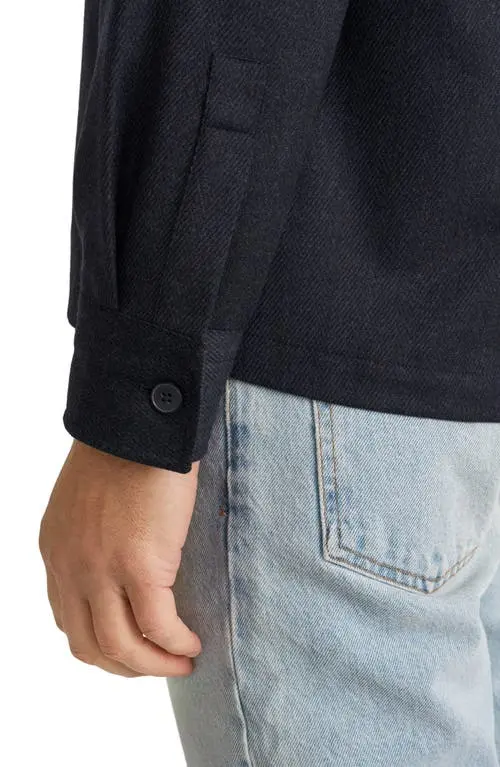 Eton Wool Overshirt - Navy