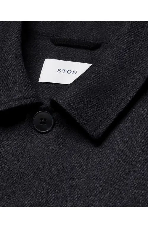 Eton Wool Overshirt - Navy