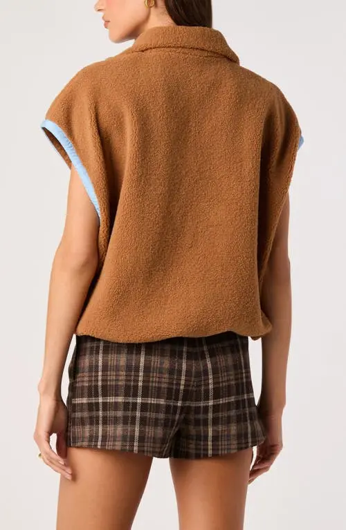 Astr The Label Pompeo High Pile Fleece Vest