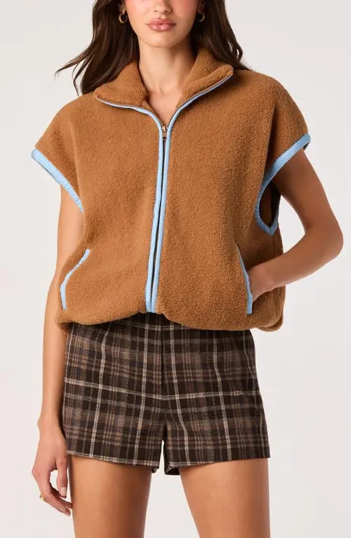 Astr The Label Pompeo High Pile Fleece Vest