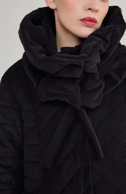 LUUKAA Violette Quilted Velvet Scarf