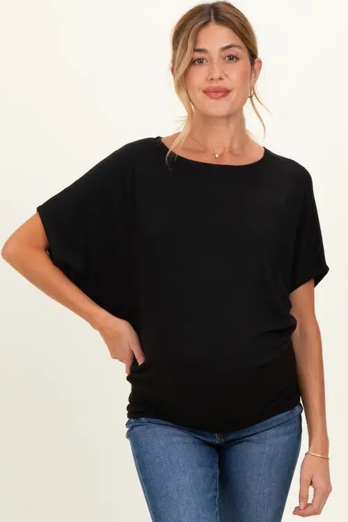 PINKBLUSH Dolman Sleeve Boat Neck Top