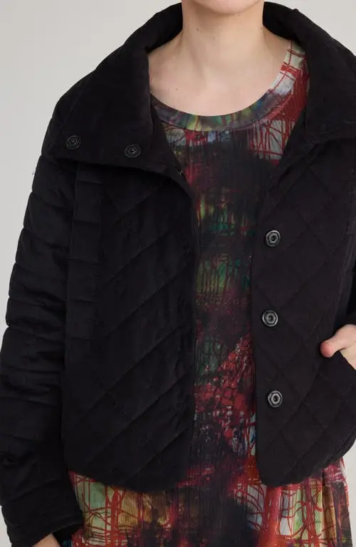 LUUKAA Fleur Quilted Velvet Jacket
