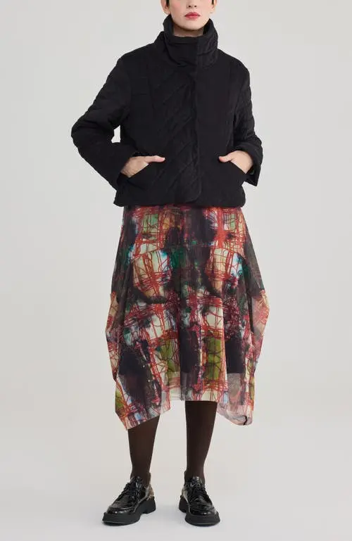 LUUKAA Fleur Quilted Velvet Jacket