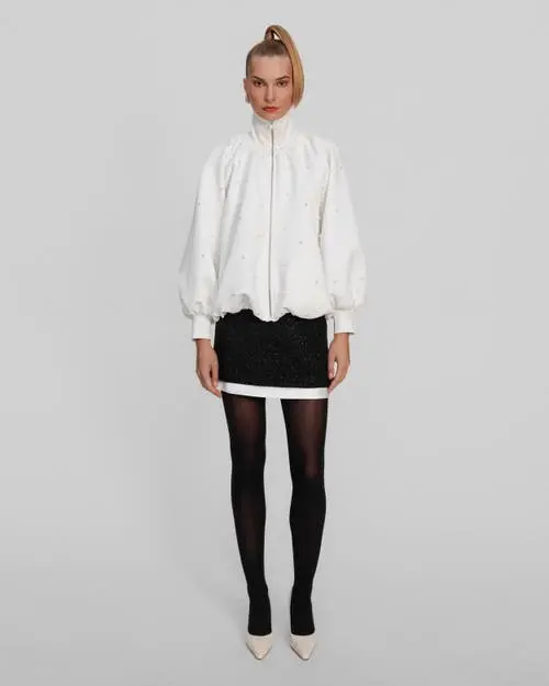 THEO THE LABEL Leucothea Pearly Bomber - Ivory