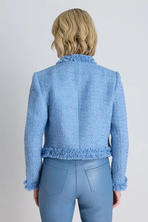 THE NOLI SHOP Florence Tweed Jacket - Coastal Blue