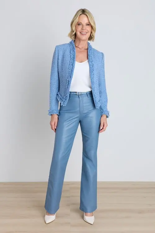 THE NOLI SHOP Florence Tweed Jacket - Coastal Blue