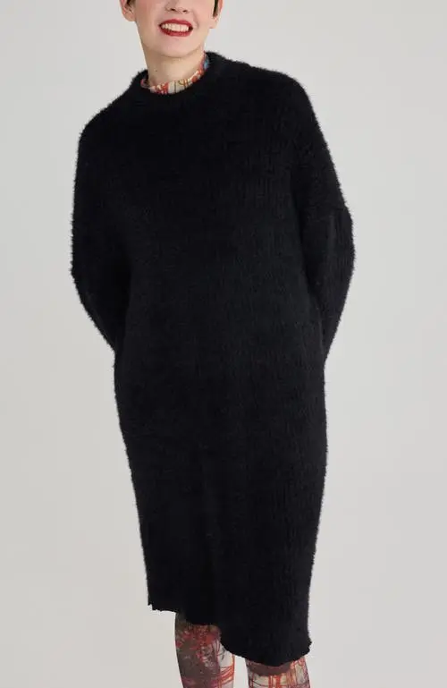 LUUKAA Capucine Shaggy Knit Dress
