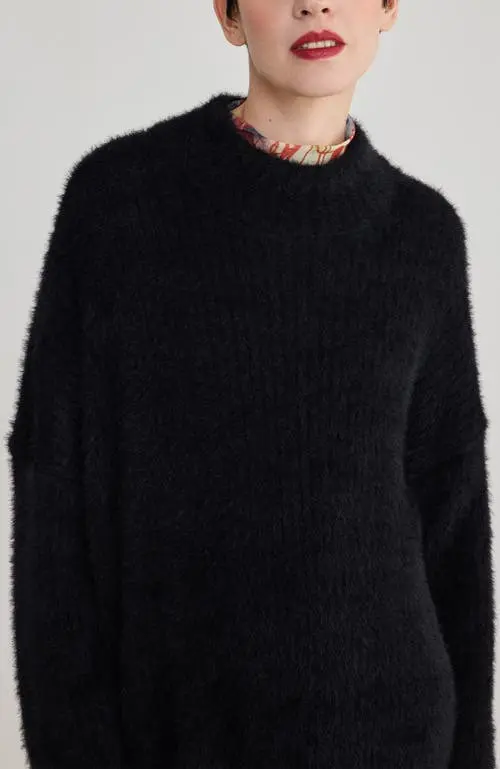 LUUKAA Capucine Shaggy Knit Dress