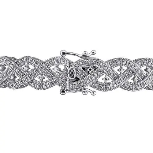JULIANNA B. Lab-grown Diamond Braided Bangle