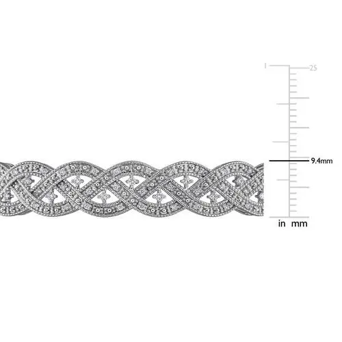 JULIANNA B. Lab-grown Diamond Braided Bangle