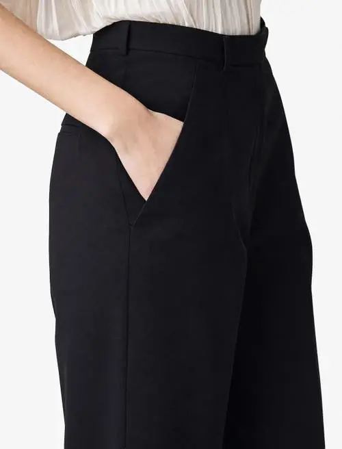 Koton High Rise Wide Leg Tailored Trousers With Pockets