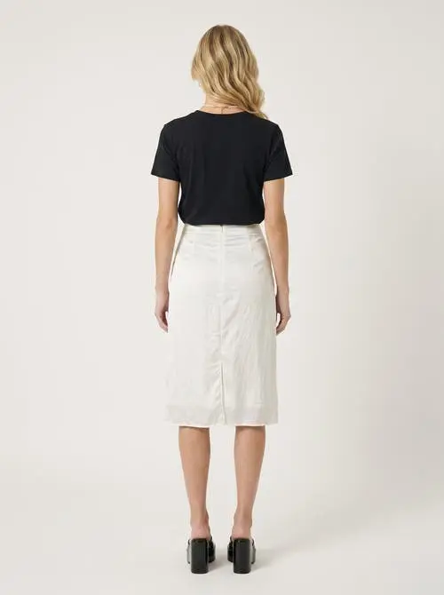 MODENAIRE Sequin Embellished Midi Skirt With Drawstring Waist