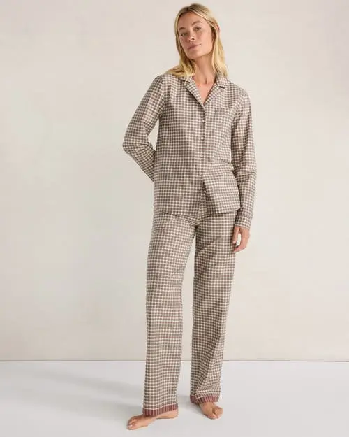 HAVEN WELL WITHIN Organic Cotton Poplin Plaid Pajama Pants