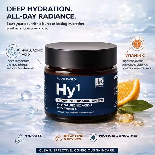 DR BOTANICALS Hydrating Day Moisturiser With 1% Hyaluronic Acid & 1% Vitamin C
